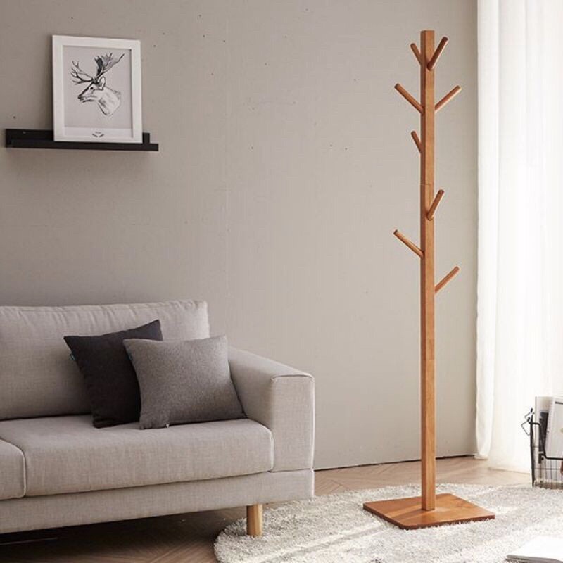 Jual stand hanger kayu estetik/ stand topi, tas, baju / ladder hanger ...