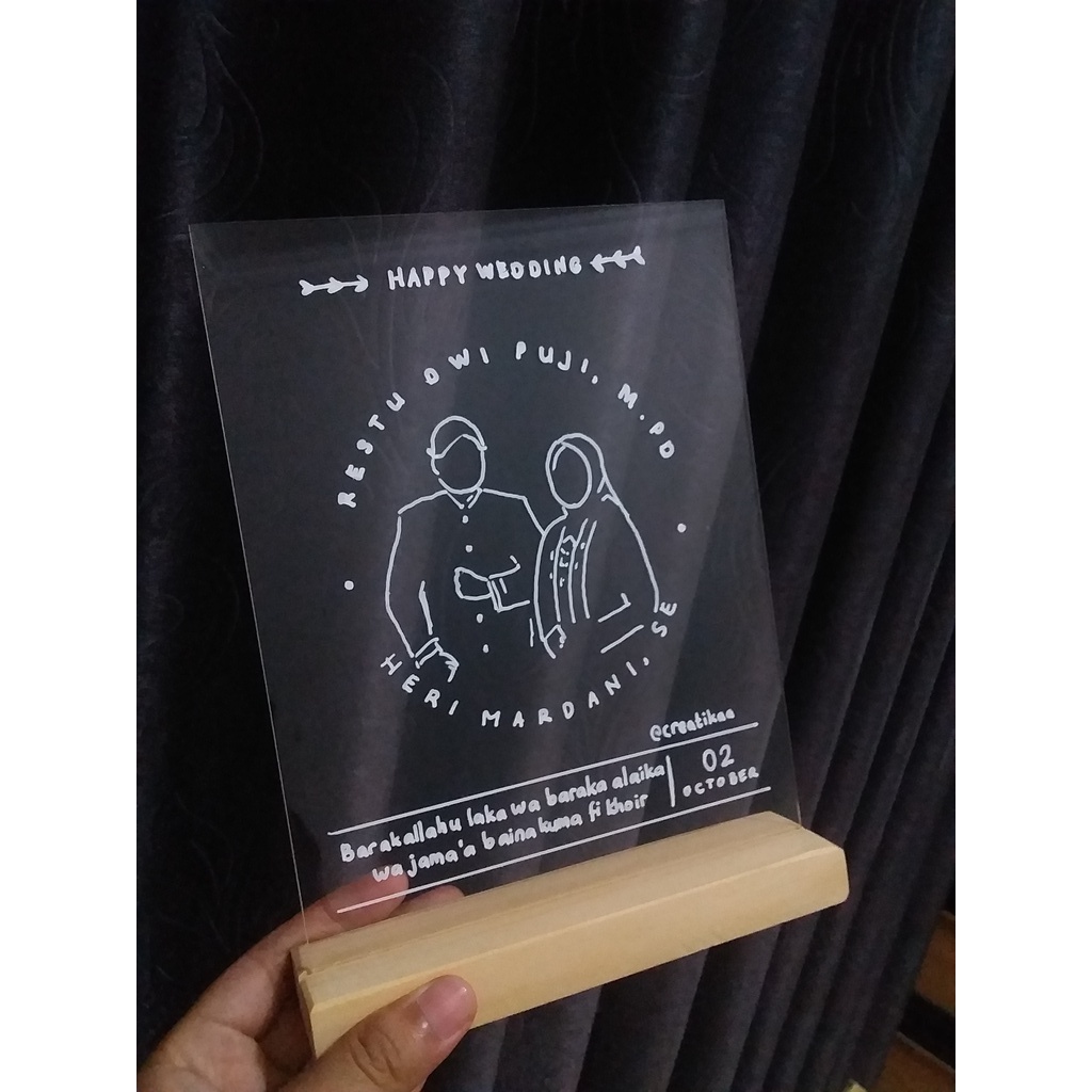 Jual Kado Akrilik/ Lettering Acrilic/ Gift Ultah, Wisuda, Wedding/ LED ...