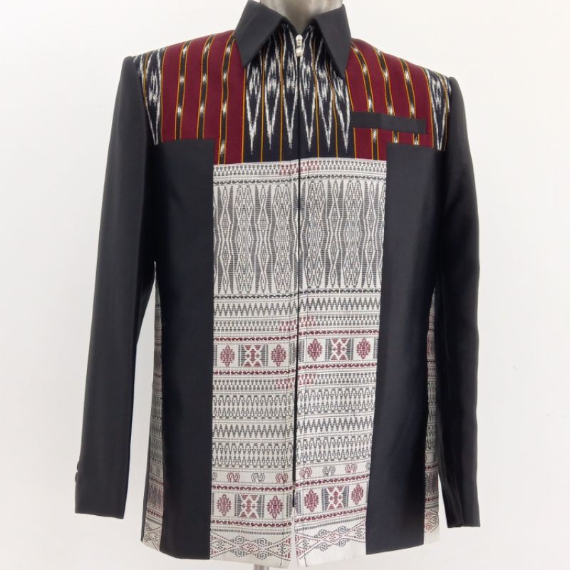 Jual Jas jaket ulos Sumatera / Jas jaket formal motif ulos / Jas semi ...