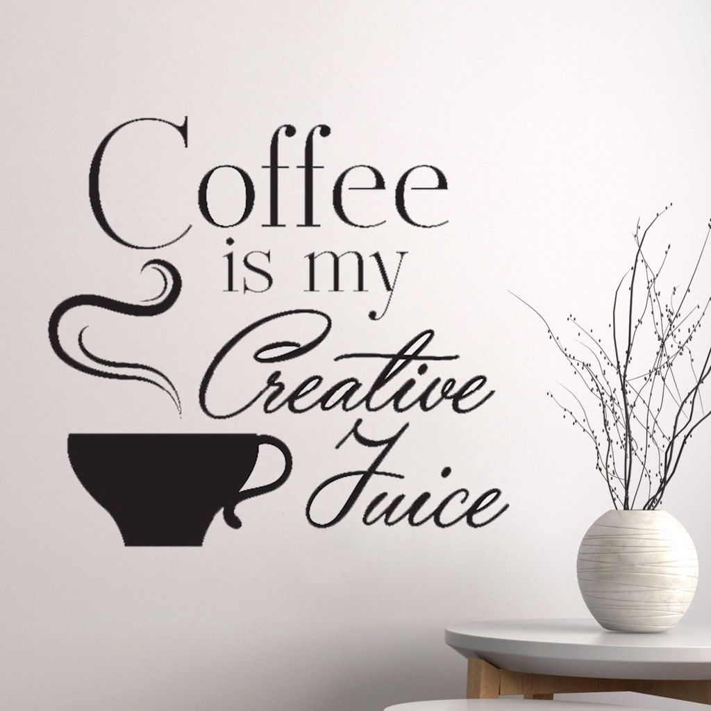Jual Stiker Dinding Kopi Dekorasi Kafe Motivational Wall Decal Quotes ...