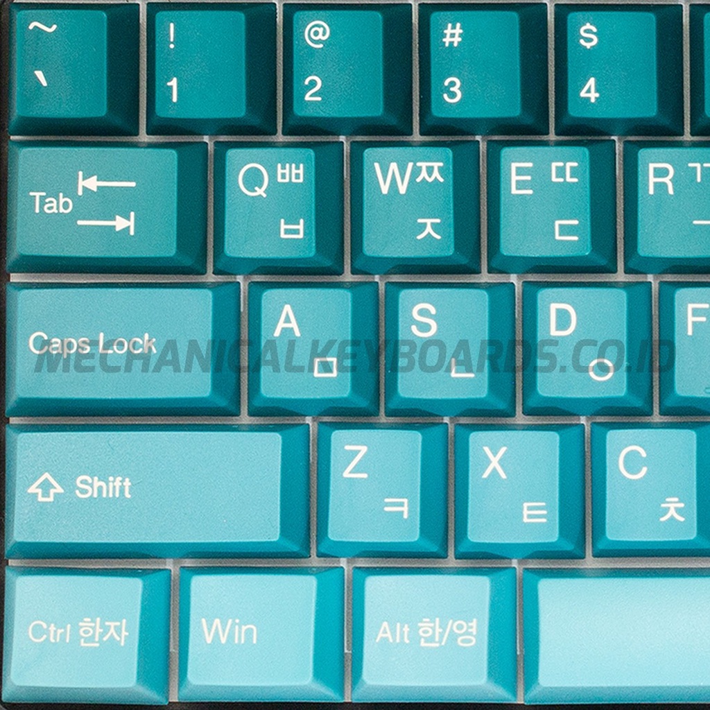 Jual Tai-Hao Pine Green Gradient Cubic ABS Double Shot Keycap Set ...