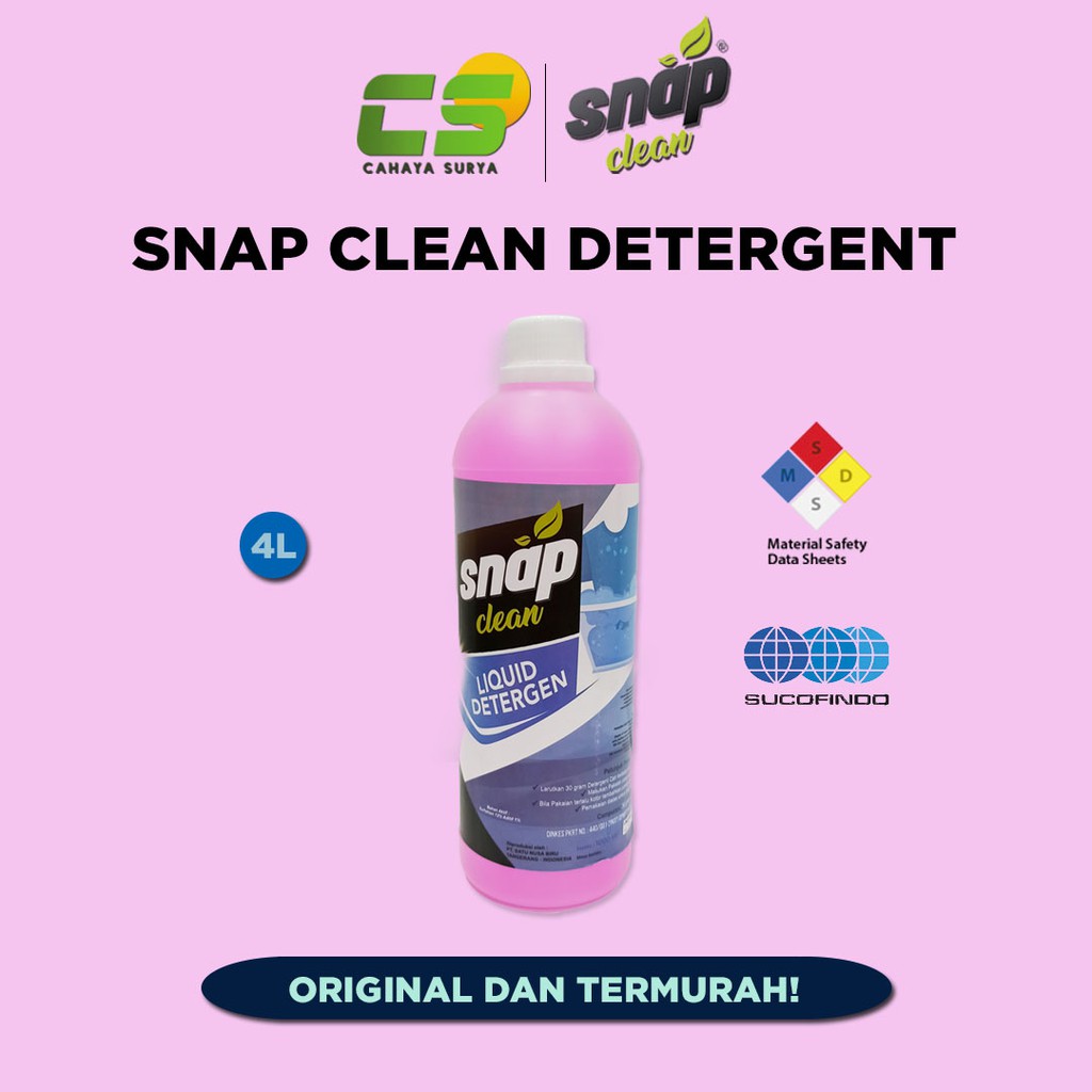 Jual SNAP CLEAN - DETERGENT CAIR (PENCUCI PAKAIAN) 1 LITER / BOTOL ...