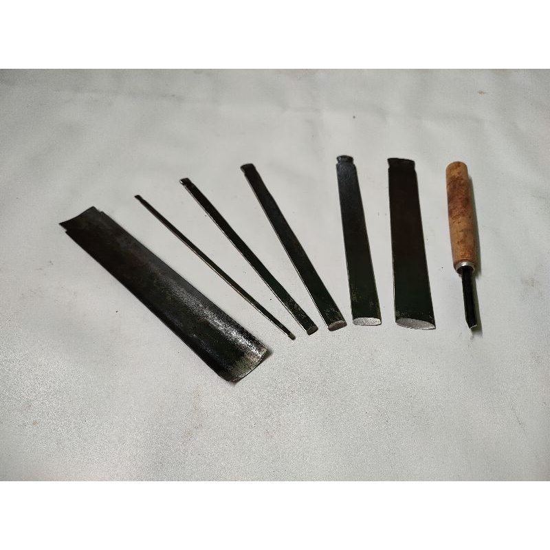 Jual Alat Pahat Tatah Ukir Kayu Paket Cukup Siap Ukir isi 7 bilah super ...