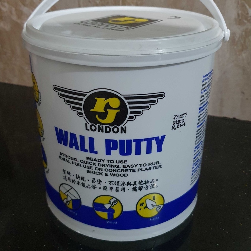 Jual Dempul RJ London Tembok Kayu dan Semen Dinding Wall Putty 5 kg ...