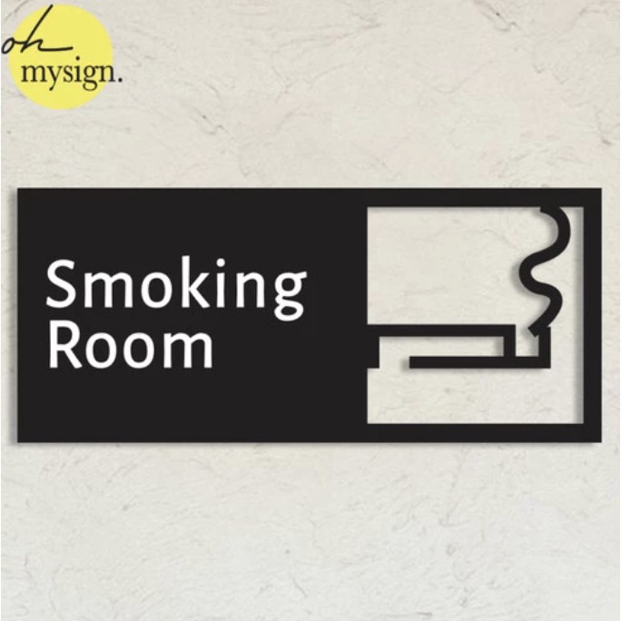 Jual Smoking Room Sign Akrilik Acrylic Sign Ruang Merokok Modern ...