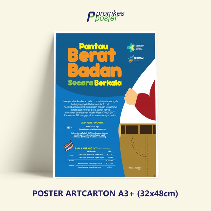 Jual Poster Kesehatan Pantau Berat Badan Secara Berkala | Shopee Indonesia
