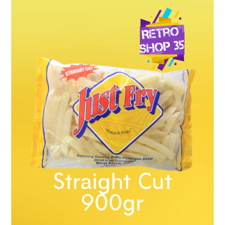 Jual Kentang goreng / French fries JUST FRY Straight Cut 900gr | Shopee ...