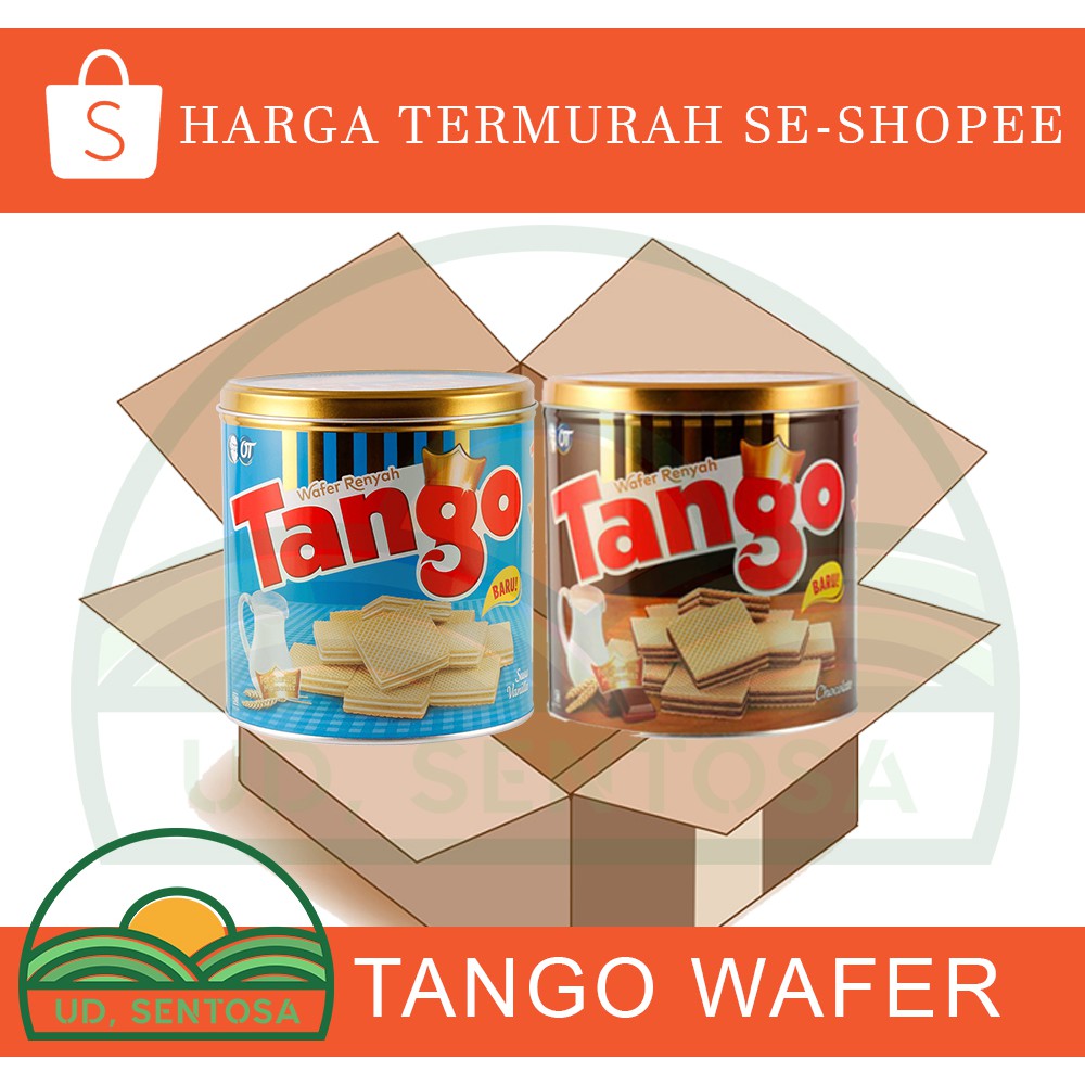 Jual WAFER TANGO VANILLA & COKLAT KARTON ISI 6 @ 315g | Shopee Indonesia