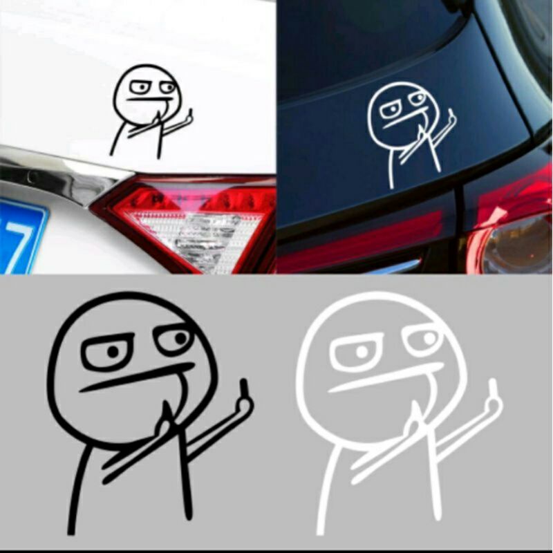 Jual sticker finger fucek cutting sticker custom murah lucu sticker ...