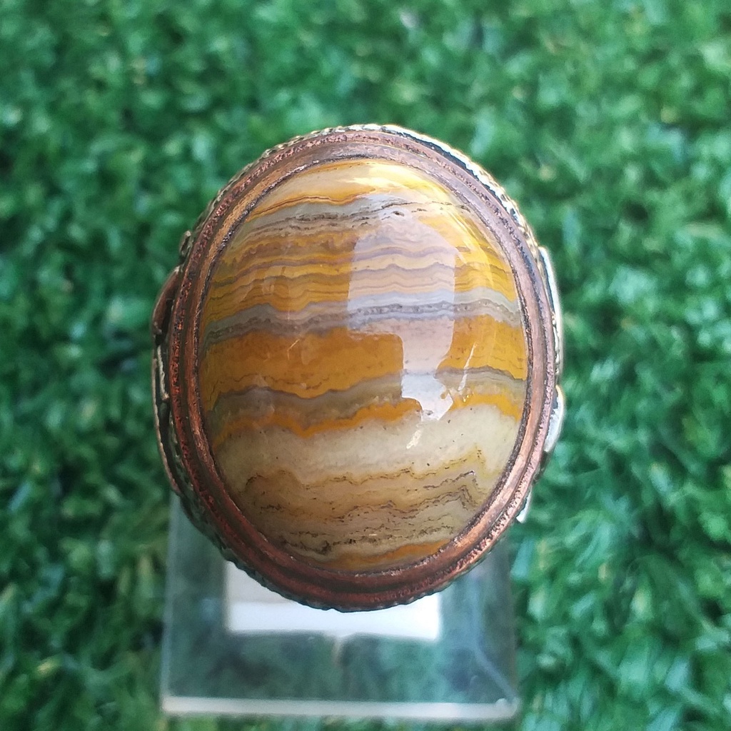 Jual Batu Akik Unik Seni Motifnya Berlapis Lapis Garis Warna Gradasi ...