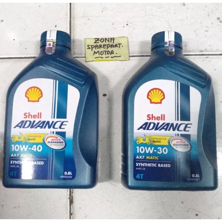 Jual Oli Olie Shell Advance 4T AX7 Scooter 10W/40 API SM JASO MB Untuk Matic 800 ML | Shopee ...