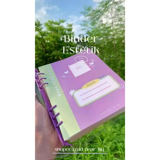 Jual PAKET BINDER + COVER + REFILL Transparent Clear Binder Aesthetic ...