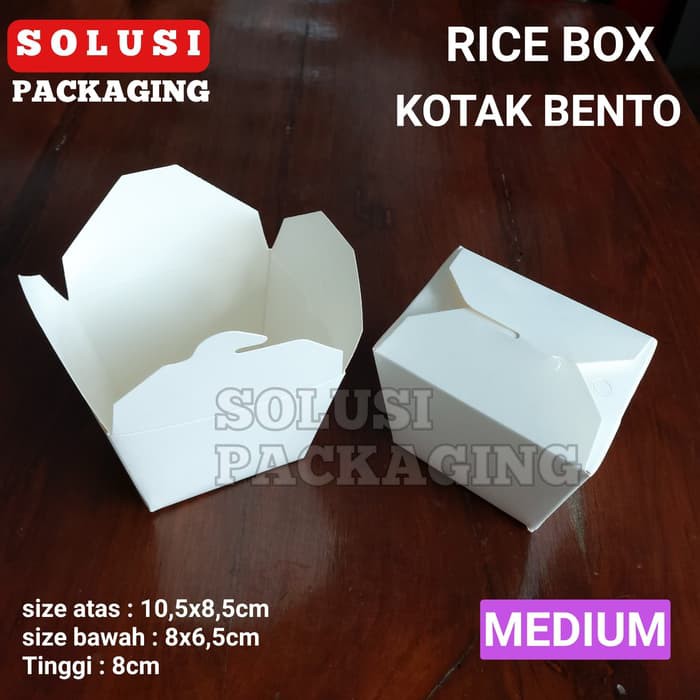Jual ISI 25PCS RICEBOX MEDIUM/FOODPAIL RICE BOX PAPERCUP PAPERSUP KOTAK ...