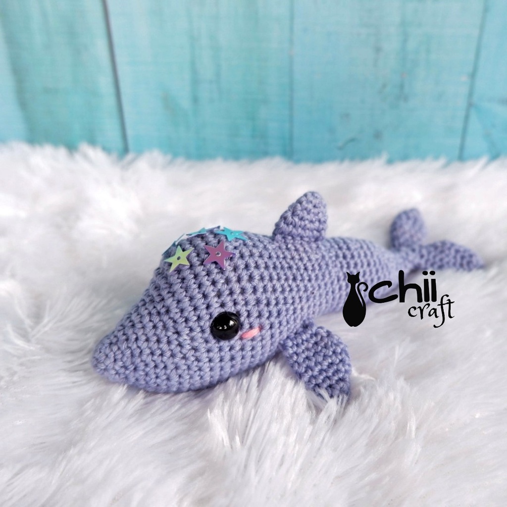 Jual Amigurumi Dolphin Dixie | Boneka Rajut Lumba Lumba | Shopee Indonesia