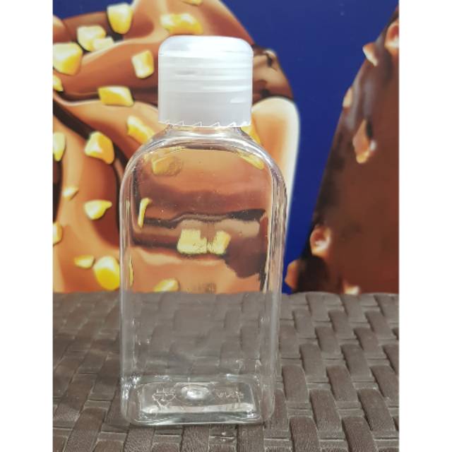 Jual Botol fliptop 120ml flip top bening murah botol kosmetik kotak 120 ...