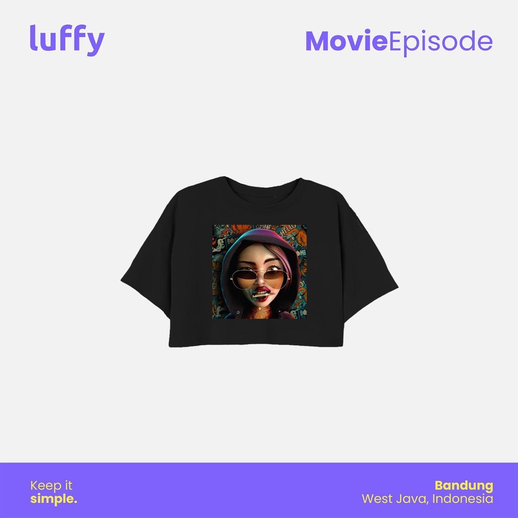 Jual LUFFY baju kaos CROP OVERSIZE ( GIRL SWAG ) | Shopee Indonesia
