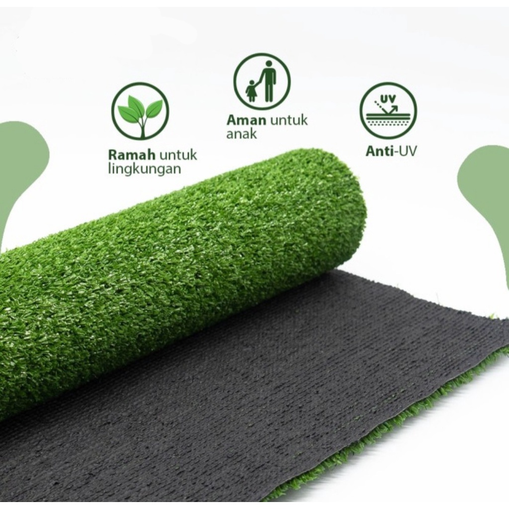 Jual Rumput karpet sintetis swiss 2,5cm - ukuran 100CM x 50CM - Tebal ...