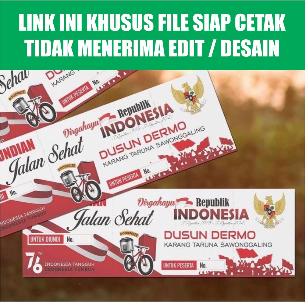 Jual KHUSUS FILE SIAP CETAK kupon jalan sehat undian voucher tiket 250 ... Jual KHUSUS FILE SIAP CETAK kupon jalan sehat undian voucher tiket 250 ...