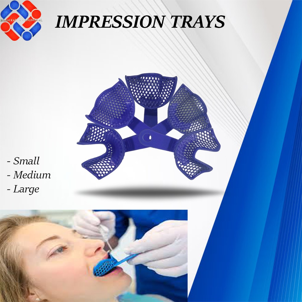 Jual Dental Impression Tray set of 6 / cetakan gigi Plastik | Shopee ...