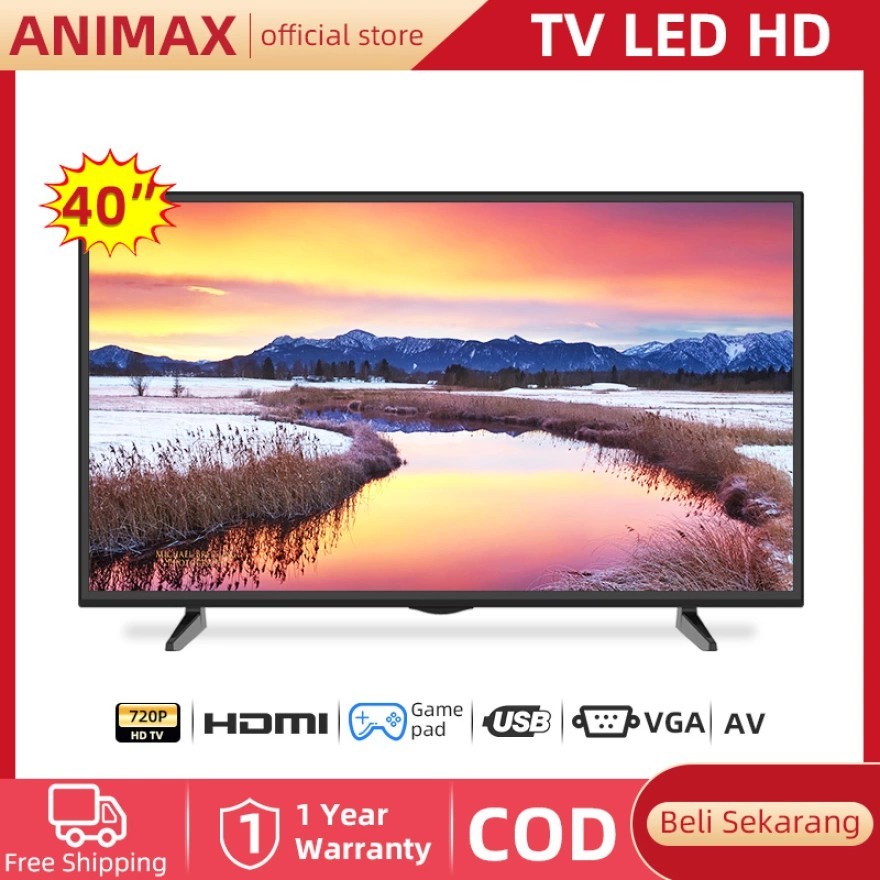 Jual TV LED 40inch ukuran besar analog HD Monitor 40 inch port HDMI USB ...