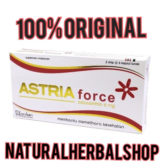 Jual ASTRIA FORCE ASTAXANTHIN 6MG PER STRIP ISI 6 KAPSUL IMUNITAS TUBUH ...