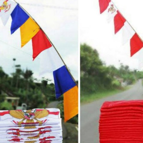 Jual Bendera Umbul-Umbul Model Zig Zag Panjang 2,8 Meter Murah | Shopee ...