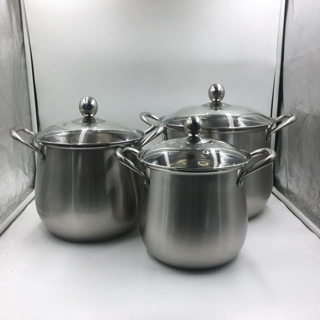 Jual PANCI SET COOKWARE SET ISI 3 STAINLESS SP 3000 Indonesia|Shopee ...