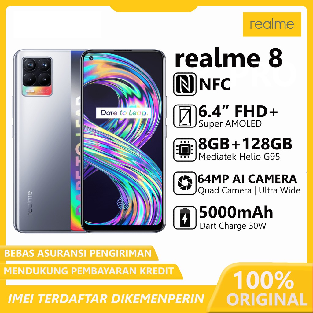 Jual REALME 8 RAM 8GB ROM 128GB 8/128 NFC GARANSI RESMI-murah | Shopee ...