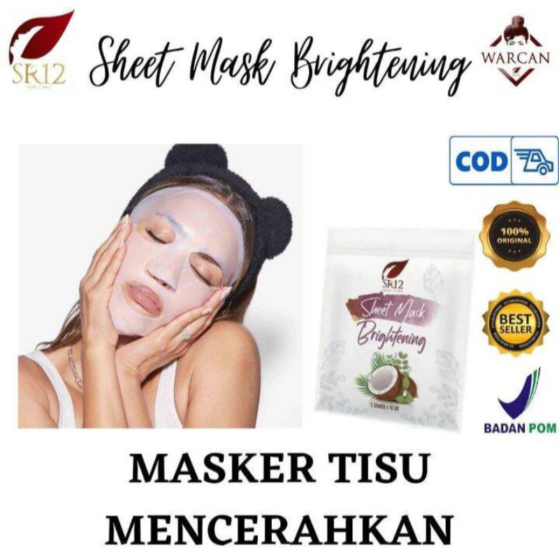 Jual New !!! Terbaru Sheet Mask SR12 Brightening Acne Masker jerawat Masker Glowing Sheet Mask ...