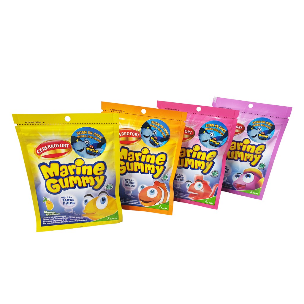 Jual Cerebrofort Marine Gummy Sachet - Netto 20 gr (Isi 10 butir x 2 gr ...