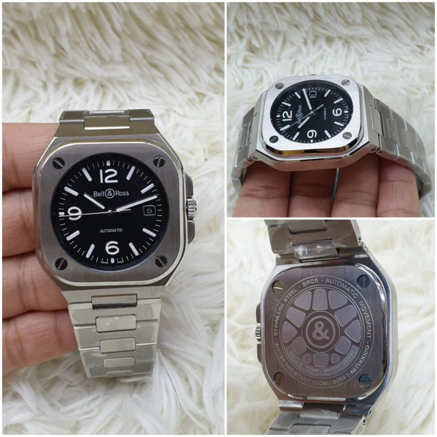 Jual Jam Tangan Bell&Ross Chain SIlver Dial Black | Shopee Indonesia