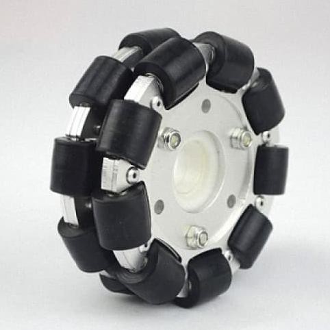 Jual Roda Omni Wheel Omniwheel 100mm Rubber Roller Double Aluminium ...