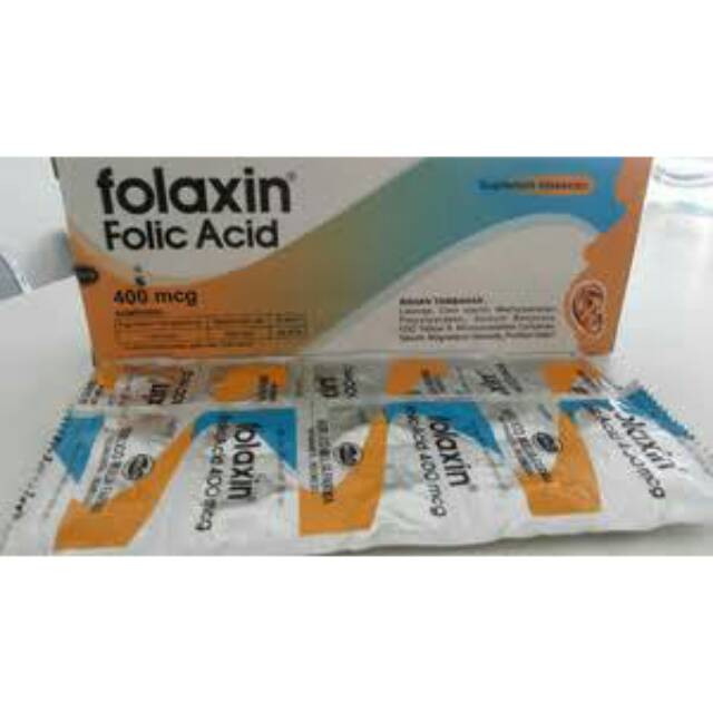Jual Folaxin Asam Folat Folic Acid box isi 10stripl Indonesia|Shopee ...