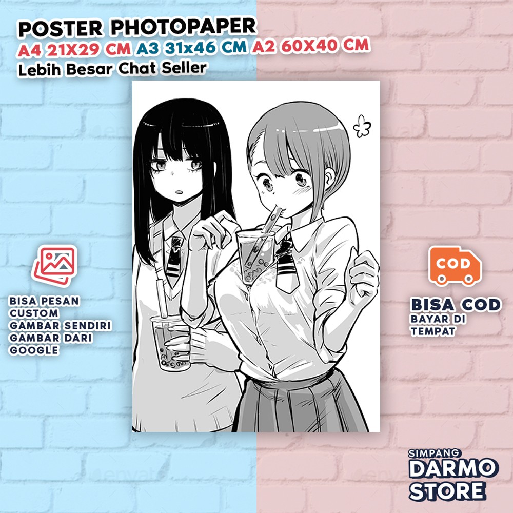 Jual Poster Mieruko Chan Anime Wibu Miko Yotsuya Hana Yurikawa Yuria ...