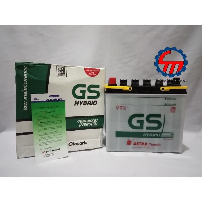 Jual Aki Mobil / Battery GS ASTRA Type GS HYBRID 46B24RS NS60S 12V 45AH | Shopee Indonesia
