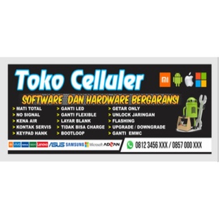 Jual Spanduk/banner Servis HP/Spanduk counter Pulsa dll 300x60 | Shopee ...