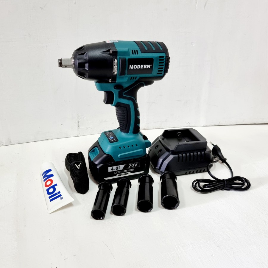 Jual IMPACT WRENCH 20V BUKA BAUT MOBIL 650NM MODERN M65 CORDLESS ...