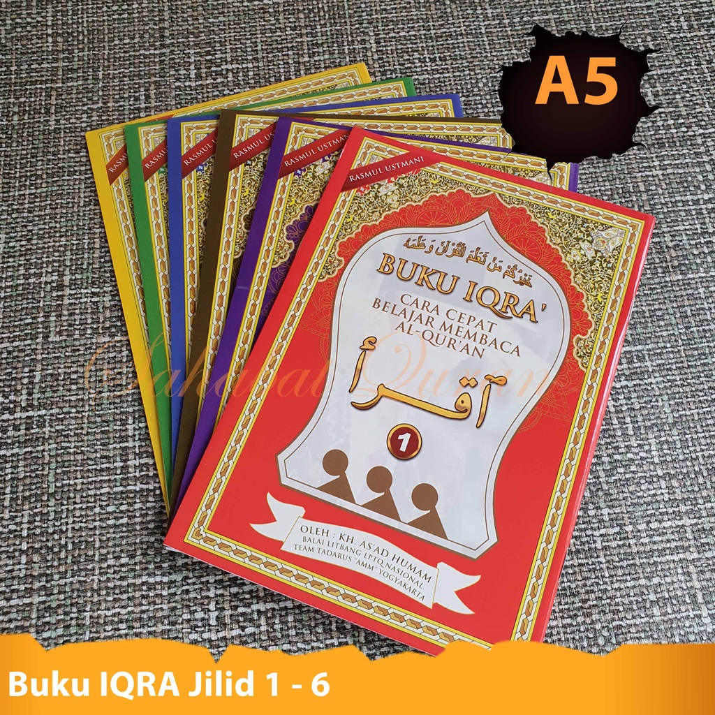 Jual Buku IQRA Cara Cepat Membaca Al Quran IQRA Berwarna Rasm Ustmani 6 ...