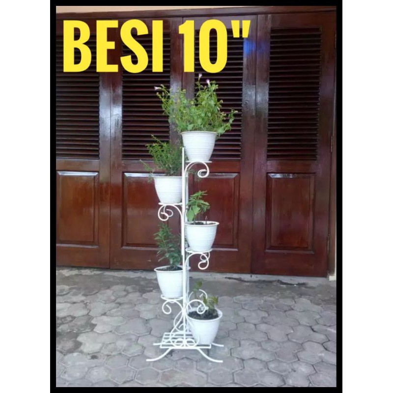 Jual Rak Bunga Besi minimalis Bertingkat 5 Dudukan Standing Pot Susun 1 ...