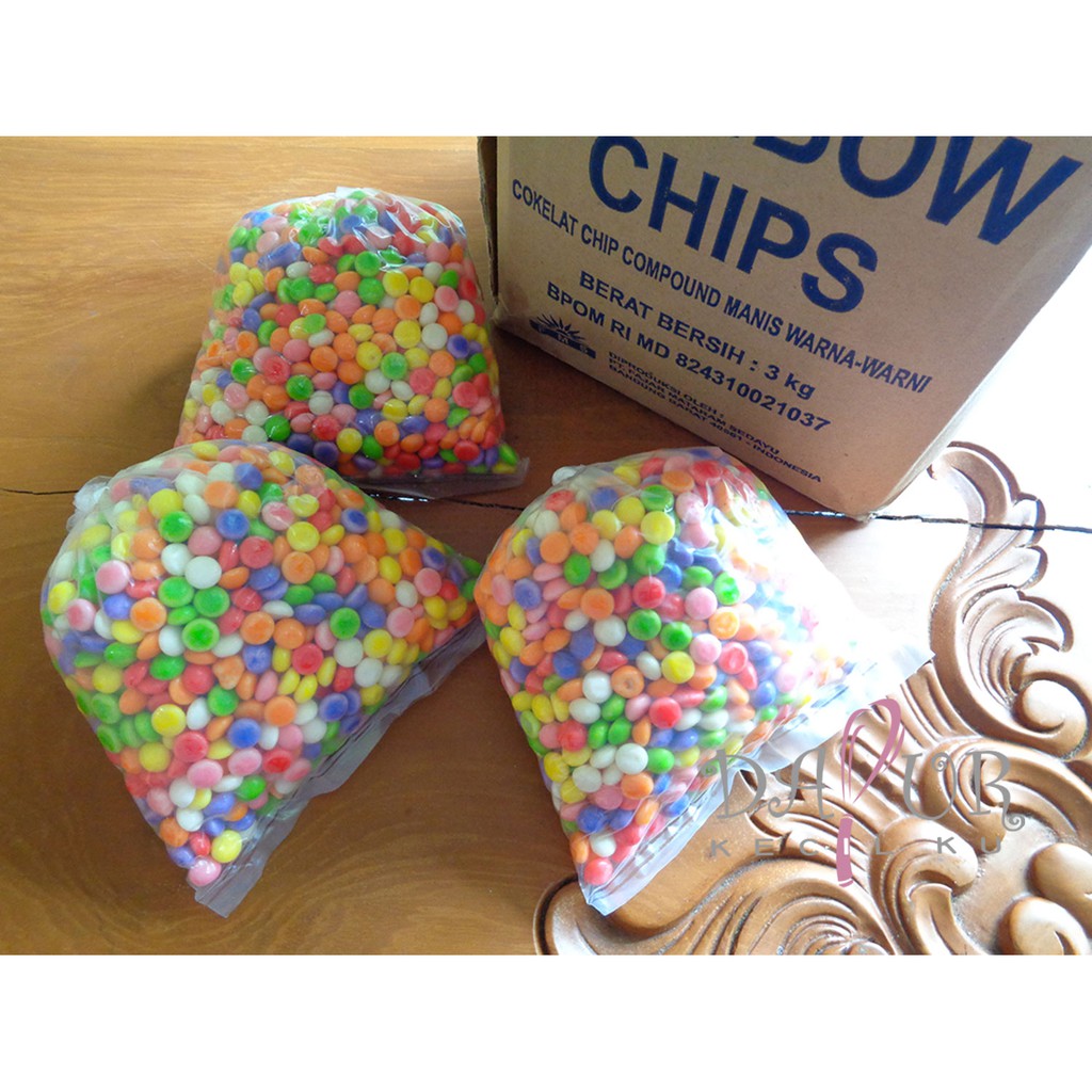Jual Chocochips Rainbow 250 gram repack / chocochip 250gr / choco chips ...