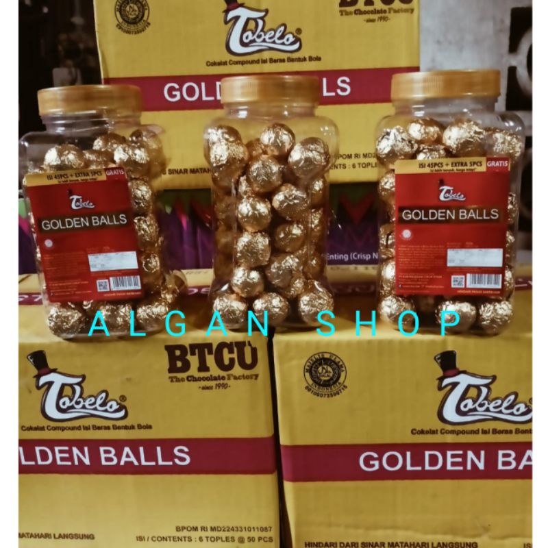Jual Permen Coklat Tobelo Golden Balls 1 Toples 50 Pcs Hot Hot Pop ...