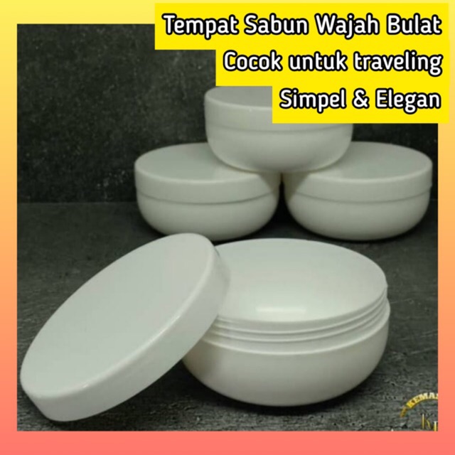 Jual Tempat Sabun Bulat / Wadah Sabun Batang Bulat / Soap Case Mini ...