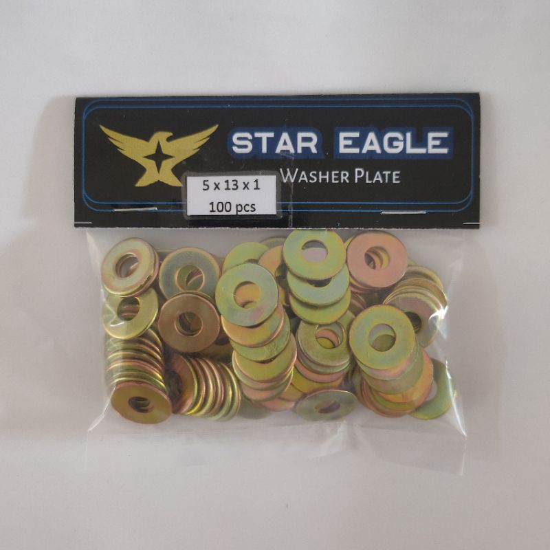 Jual Ring Plat Baut M5 (5x13x1 mm) 100 pcs putih / kuning, washer plate ...
