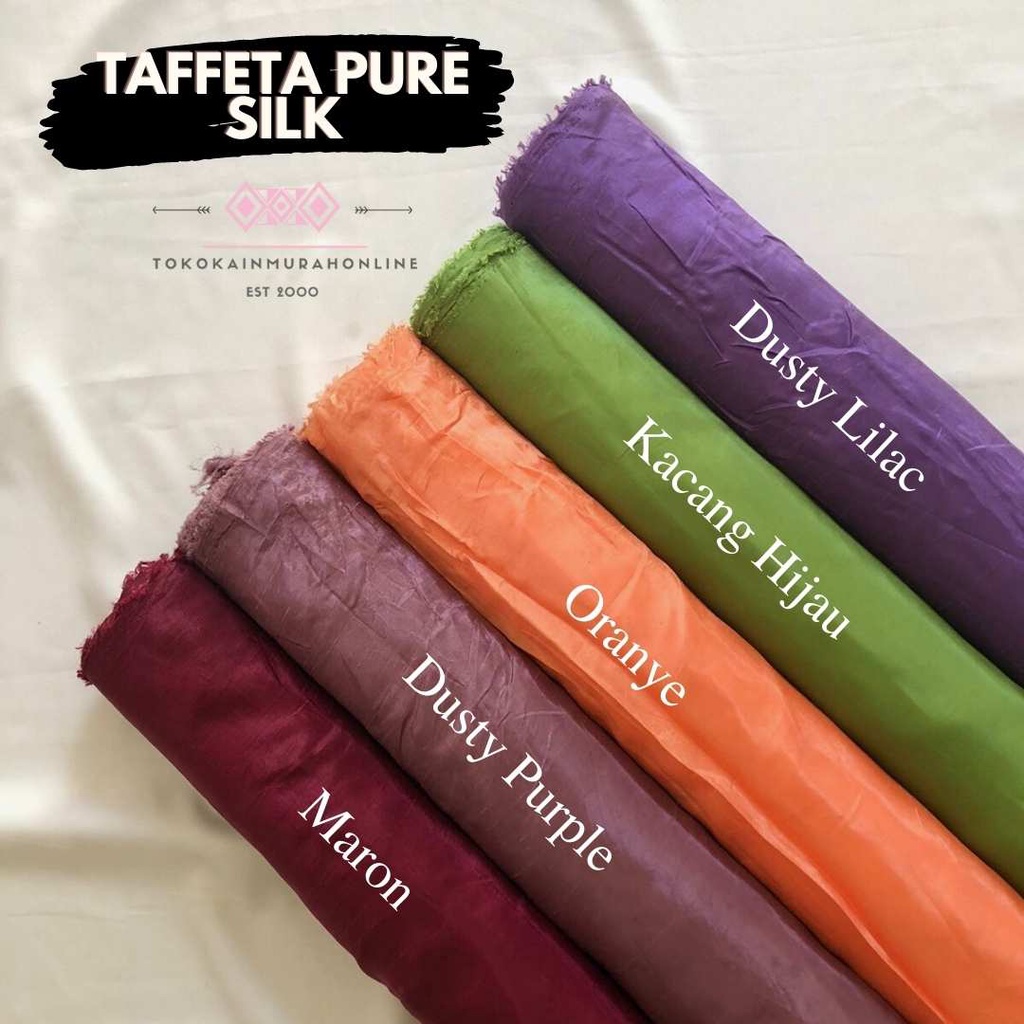 Jual Kain Tafetta Duchess Silk DOVE Shimmer TERMURAH (KAIN FURING ...