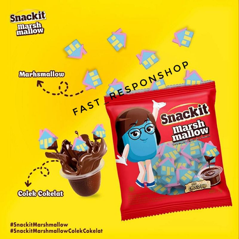 Jual Snackit Marshmallow with Choco Dip (isi 10 pcs) | Shopee Indonesia