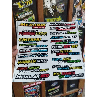 Jual Stiker Pack Kata Kata Racing / Stiker Motor / Stiker Terbaru ...