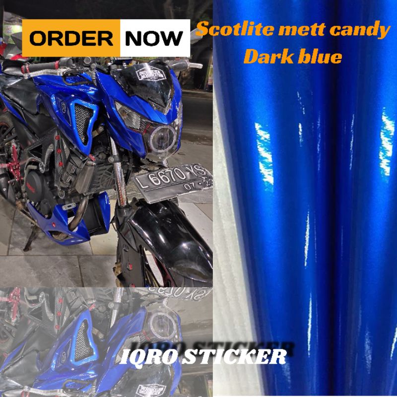 Jual Stiker skotlet motor biru metalik candy scotlite Profix biru ...