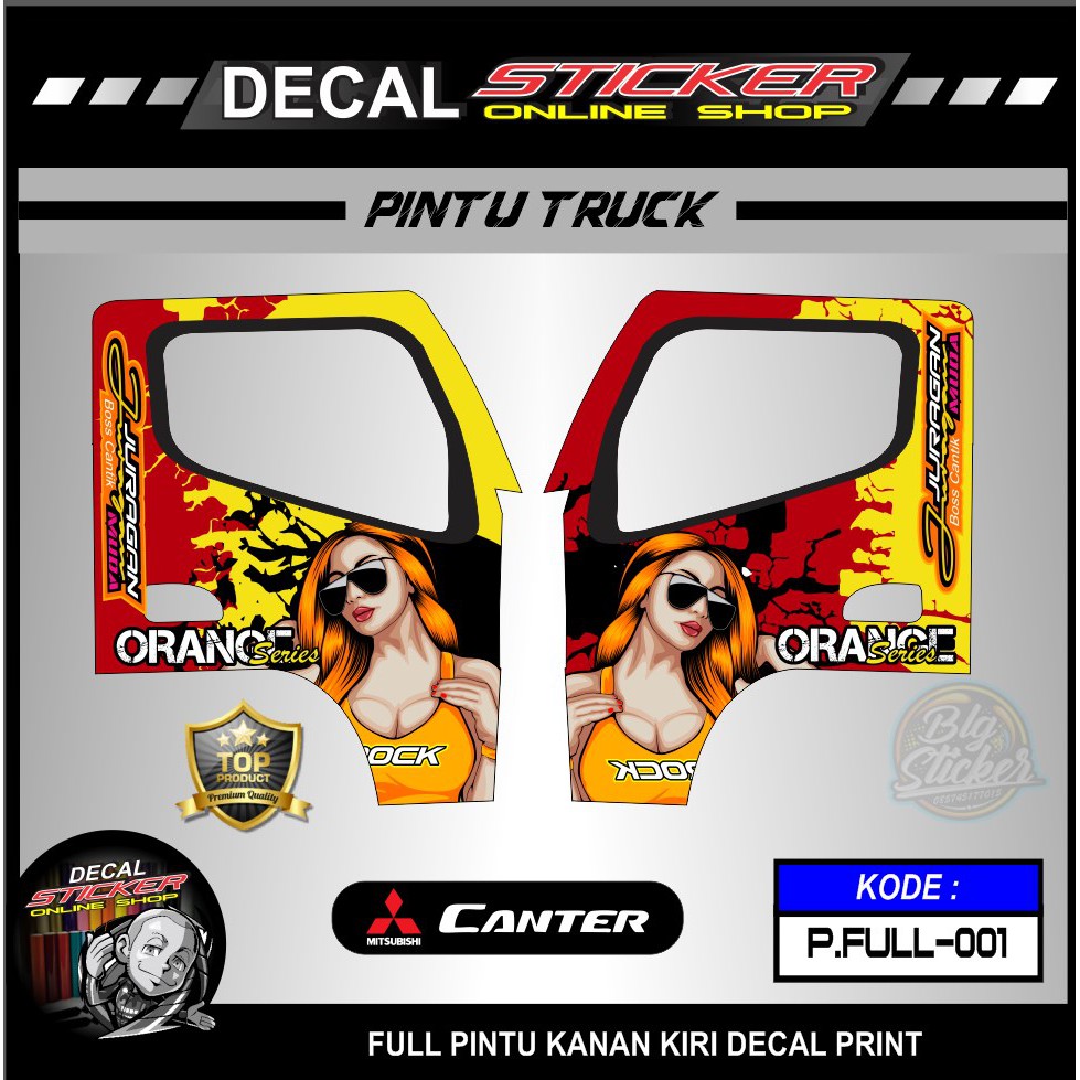 Jual STIKER TRUK CANTER DECAL PRINT PINTU KANAN KIRI FULL VARIASI ...