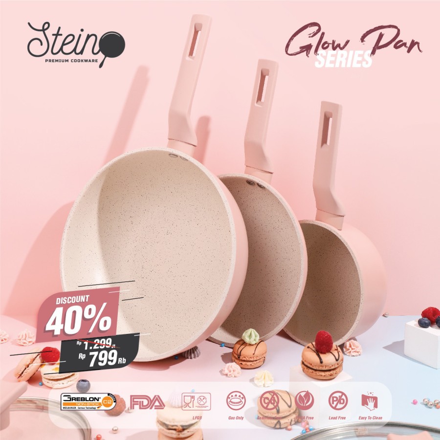 Jual Stein Cookware Glow Pan Series Original GROSIR Bonus FREE Bubble ...