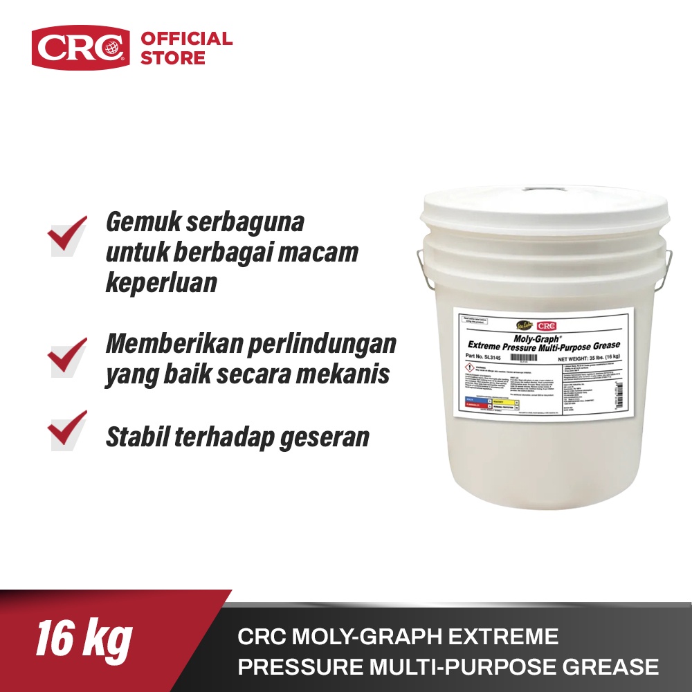 Jual CRC MOLY-GRAPH EXTREME PRESSURE MULTI-PURPOSE GREASE, 16 KG ...